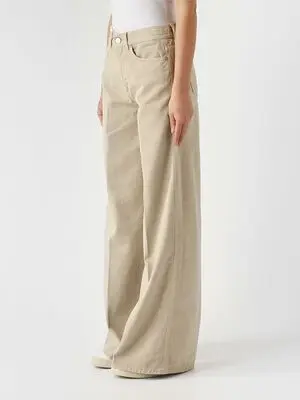 PT TORINO Wide Leg Cotton Denim Jeans - Grey