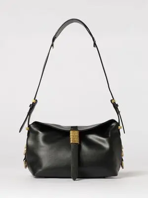 Pinko Small Leather Saddle Bag - Black