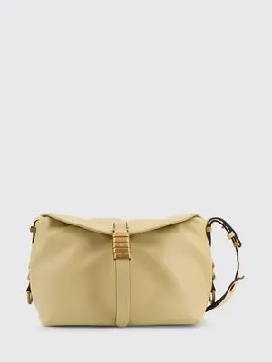 Pinko Small Leather Saddle Bag - Yellow