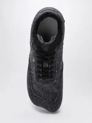 MAISON MARGIELA Anatomic Washed Cotton Canvas Sneakers - Black