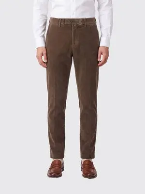 BRIGLIA 1949 Slim Fit Cotton Velvet Chino Trousers - Brown