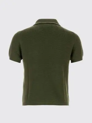 Versace Cotton Knit Polo Shirt - Green