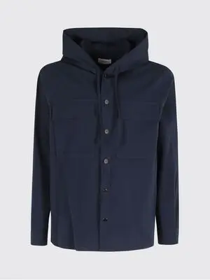 PAOLO PECORA Hooded Jacket In Technical Fabric - Navy