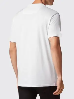 Philipp Plein Short-sleeved Cotton T-shirt With Skull Print