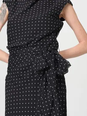 ROTATE BY BIRGER CHRISTENSEN Polka Dot Maxi Dress With Ruffle Detail