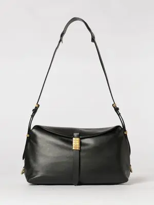 Pinko Saddle Bag Medium Leather Bag - Black