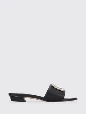ROGER VIVIER Embellished Leather Mules - Black