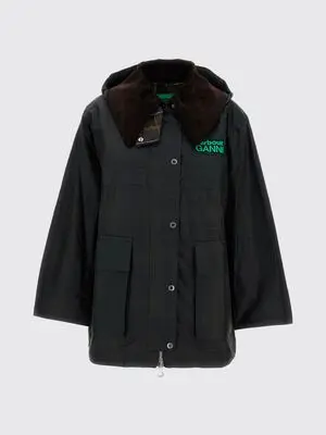 BARBOUR X GANNI Tartan Waxed Jacket - Green