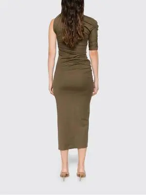 Jacquemus Cotton And Silk One-shoulder Dress