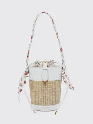 Dolce & Gabbana Capri Raffia And Leather Bucket Bag - Cream