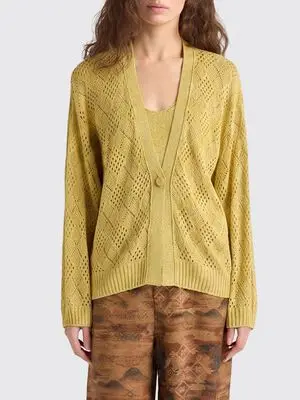 Momoni Openknit V-neck Cardigan - Yellow