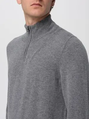 BOSS Quarter Zip Jumper - Grey