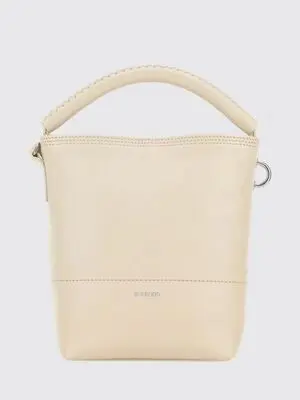 Burberry B Clip Mini Bucket Bag In Smooth Calfskin Leather - White