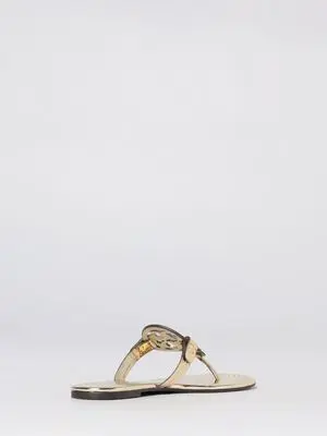 Tory Burch Laminated Leather Miller Sandals