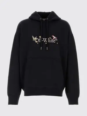 Off-White Printed Cotton Hooded Sweatshirt