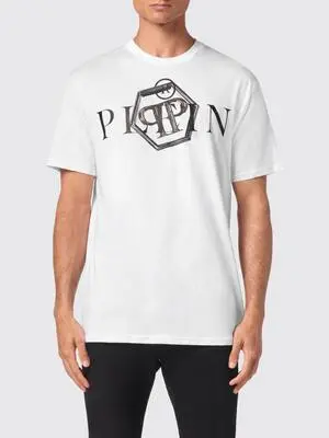 Philipp Plein Solid Colour Cotton Crew-neck T-shirt With Logo - White