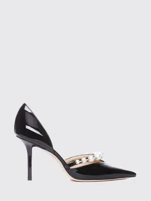 JIMMY CHOO Aurelie Patent Leather Pumps With Synthetic Pearls