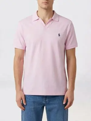 Polo Ralph Lauren Cotton And Linen Polo Shirt With Logo - Pink