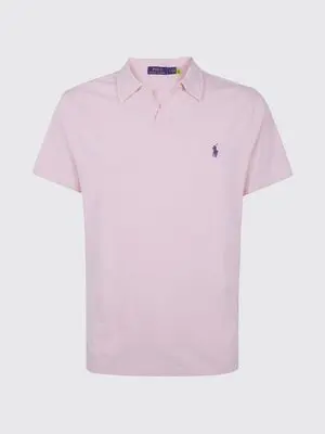 Polo Ralph Lauren Cotton And Linen Polo Shirt With Logo - Pink