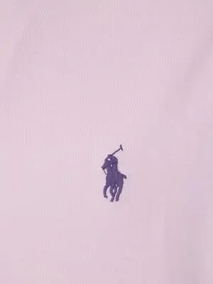 Polo Ralph Lauren Cotton And Linen Polo Shirt With Logo - Pink