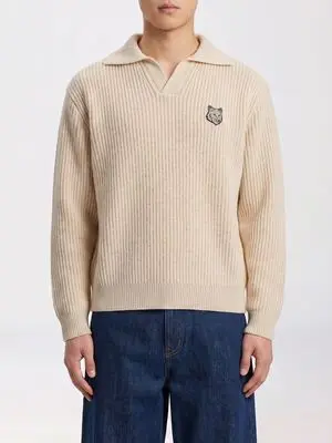 Maison Kitsuné Cotton Knit Polo Shirt - Cream