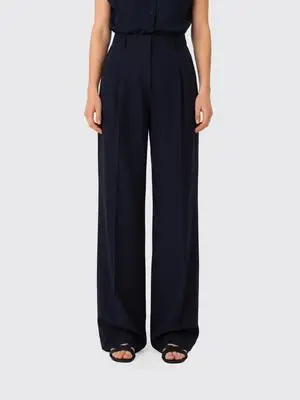 Fabiana Filippi Linen Blend Wide Leg Trousers - Blue