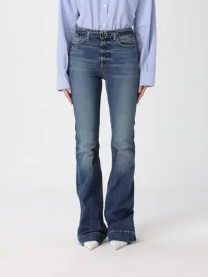 Pinko Flared Jeans In Cotton - Blue