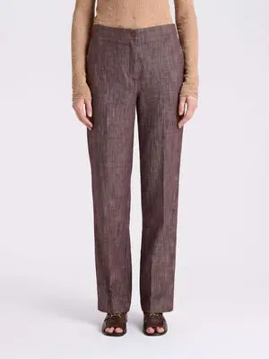 Momoni Cotton Classic Trousers - Brown