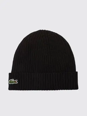 Lacoste Lacoste Ribbed Beanie Black