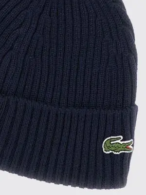 Lacoste Ribbed Beanie - Navy