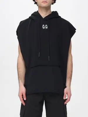 44 LABEL GROUP Sleeveless Cotton Hoodie - Black