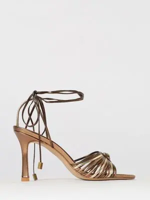 Kurt Geiger Laminated Leather Sandal - Gold