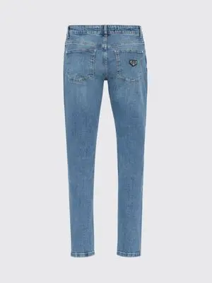 Philipp Plein Distressed Cotton Denim Slim Fit Jeans - Blue