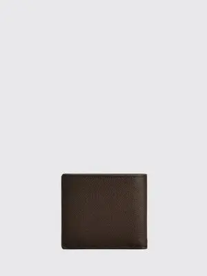 TOD'S T Timeless Grained Leather Wallet - Brown