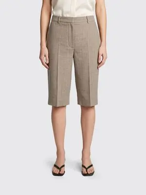 Loulou De Saison Wool And Silk Shorts - Beige