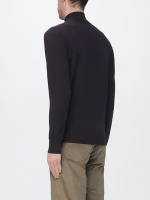 PAOLO PECORA Fine Knit Roll Neck Jumper - Black 1