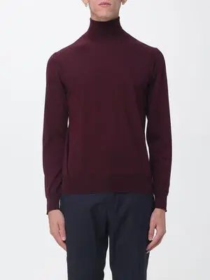 PAOLO PECORA Fine Knit Roll Neck Jumper - Burgundy
