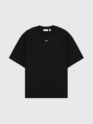 Off-White Cotton T-shirt With Mini Logo