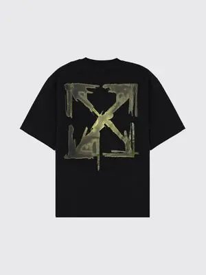 Off-White Cotton T-shirt With Mini Logo