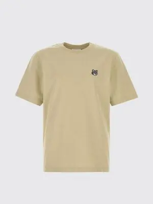 Maison Kitsuné Organic Cotton T-shirt With Logo - Beige