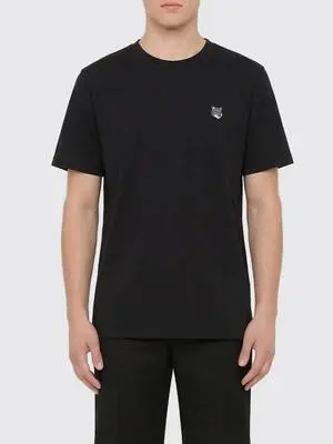 Maison Kitsuné Organic Cotton T-shirt With Logo Black