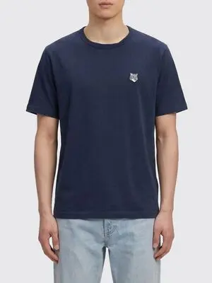 Maison Kitsuné Organic Cotton T-shirt With Logo - Navy