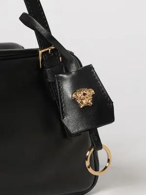 Versace Leather Tag Bag - Black