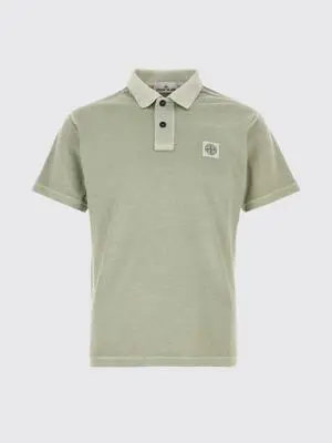 Stone Island Cotton Polo Shirt With Logo - Sage