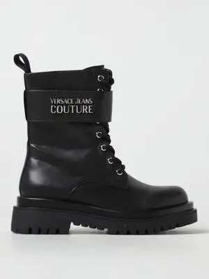 Versace Leather Combat Boots