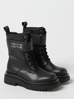 Versace Leather Combat Boots