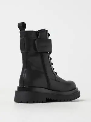 Versace Leather Combat Boots