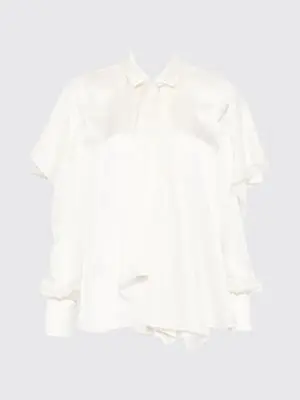 Sacai Satin Shirt With Ruffles