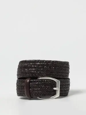 Orciani Woven Leather Belt - Dark