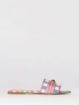 Kurt Geiger Southbank Striped Canvas And Leather Mules - Multicolor